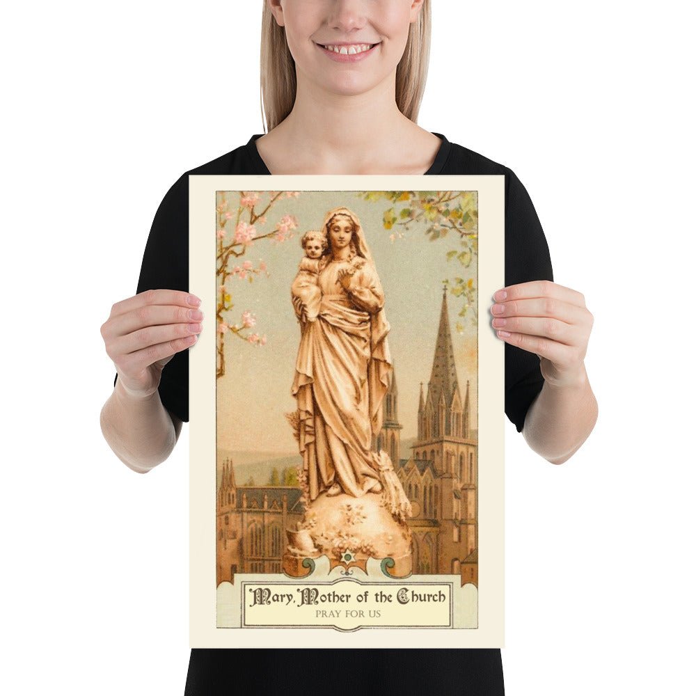 Mary, Mother of the Church Poster 12"x18" – Catholicamtees